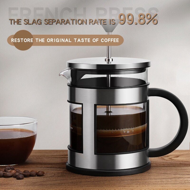 600Ml Portable Coffee Maker Stainless Steel Glass ... – Grandado