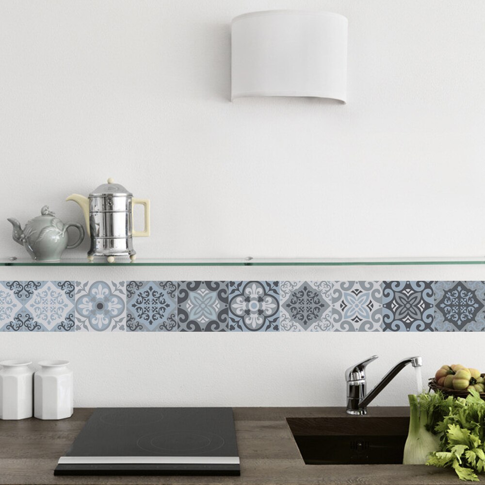 Funlife® Mediterranean Blue Wall Border Waterproof... – Grandado