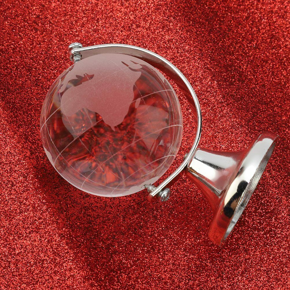 Round Earth Globe World Map Crystal Glass Clear Sp... – Vicedeal