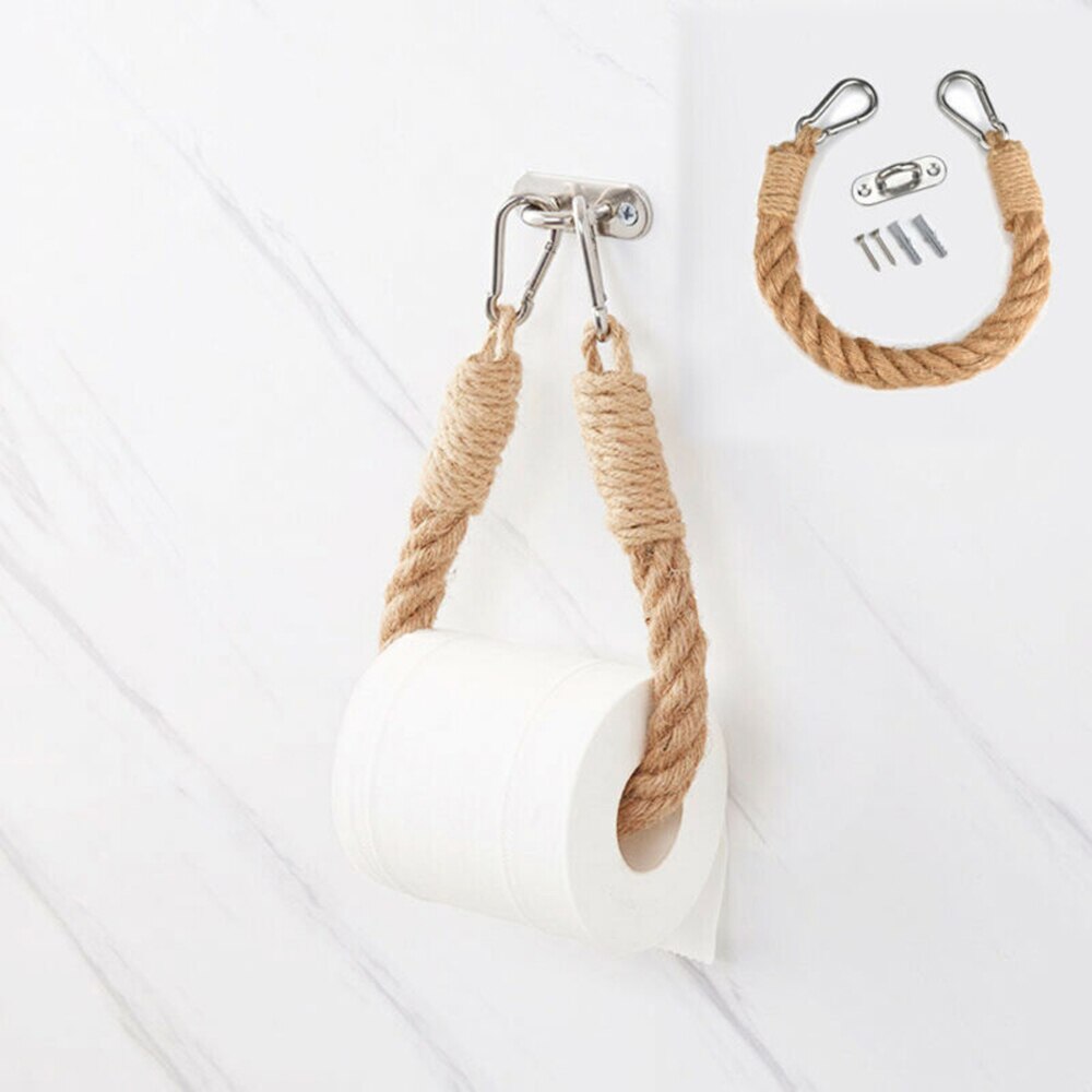Vintage Weave Hand Towel Hanging Rope Toilet Paper... – Grandado