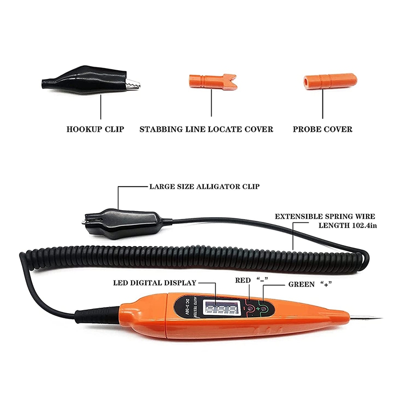 Automotive Test Light Digital LED Circuit Tester 3... – Vicedeal