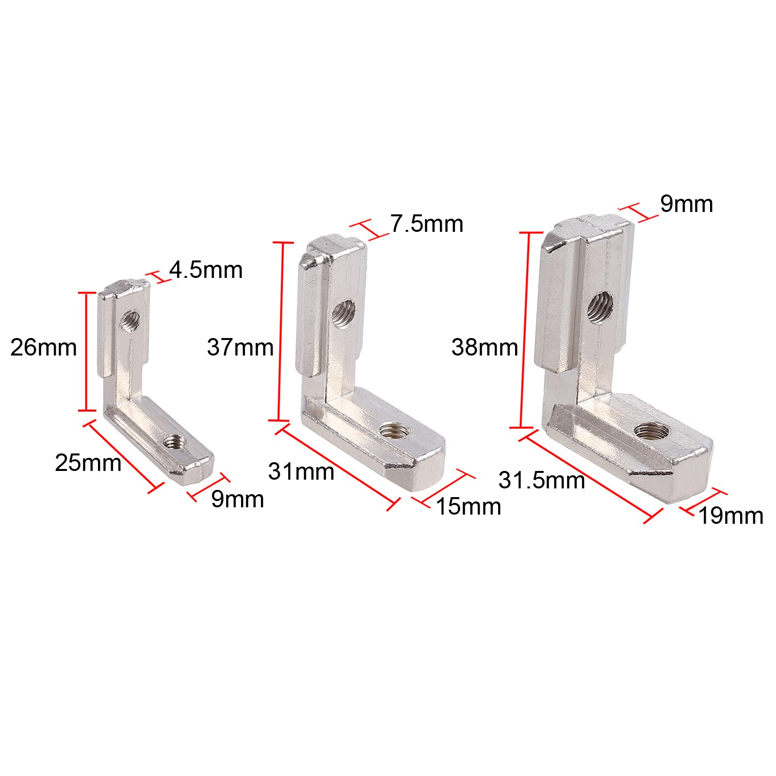 TANiCE 10Pcs L-Shape Brackets Aluminum Profile Zin... – Vicedeal