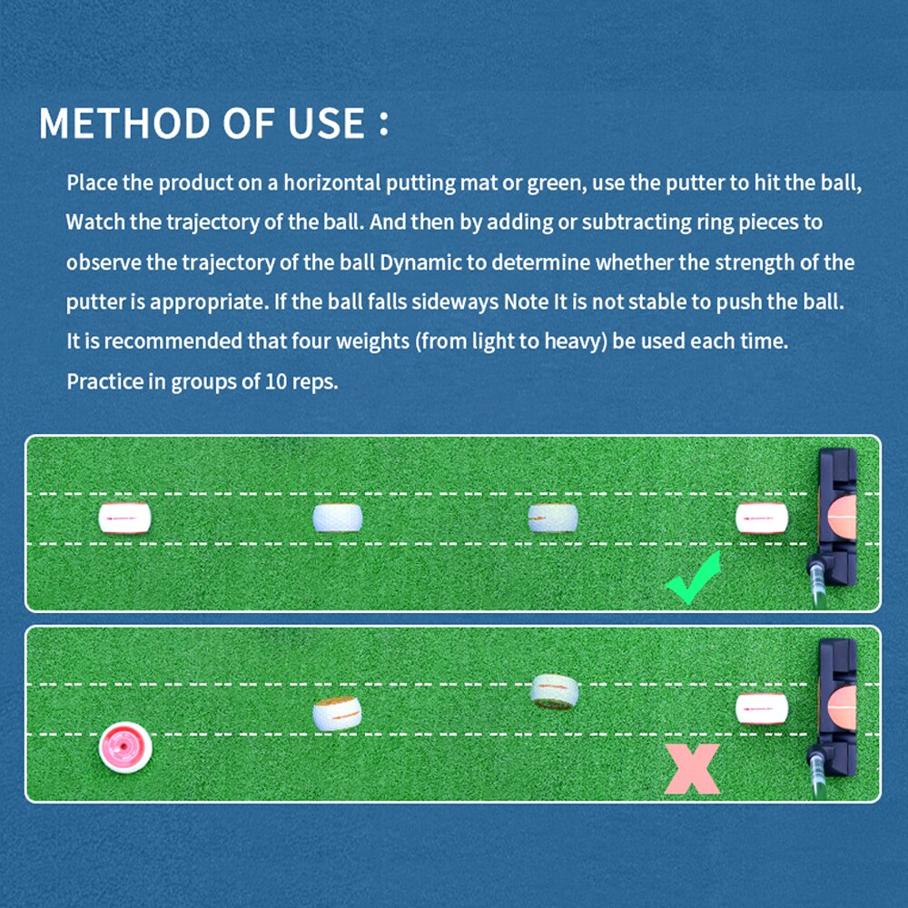 GLOOF Golf Putting Practice Balls Putter Aiming Li... – Grandado