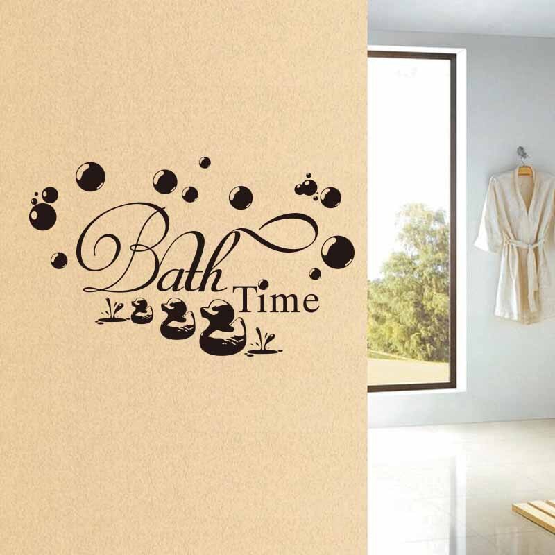 DIY Cute Bath Time Wall Sticker Bathroom Room Deco... – Grandado