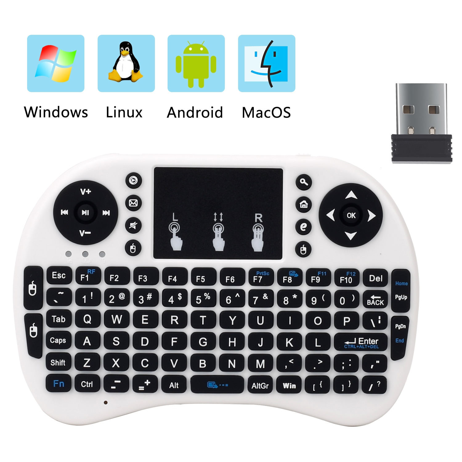 2.4G I8 Mini Wireless Keyboard Backlit Touchpad Ai... – Grandado