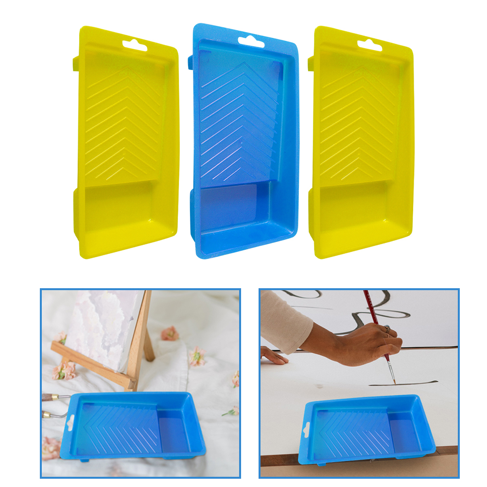 3 Pcs Roller Brush Paint Trays Paint Roller Tray W... – Grandado