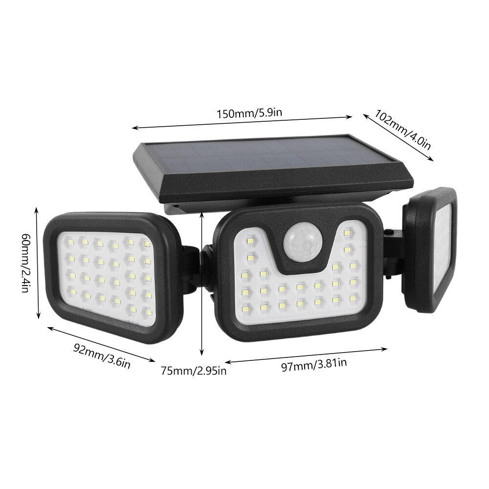74 LEDs Solar Light PIR Motion Sensor Solar Lamp O... – Vicedeal