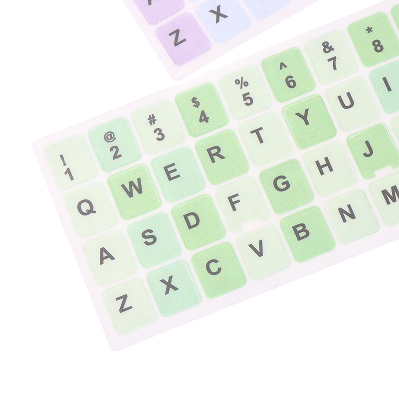 English Keyboard Sticker Makaron Color Keycap Key ... – Vicedeal