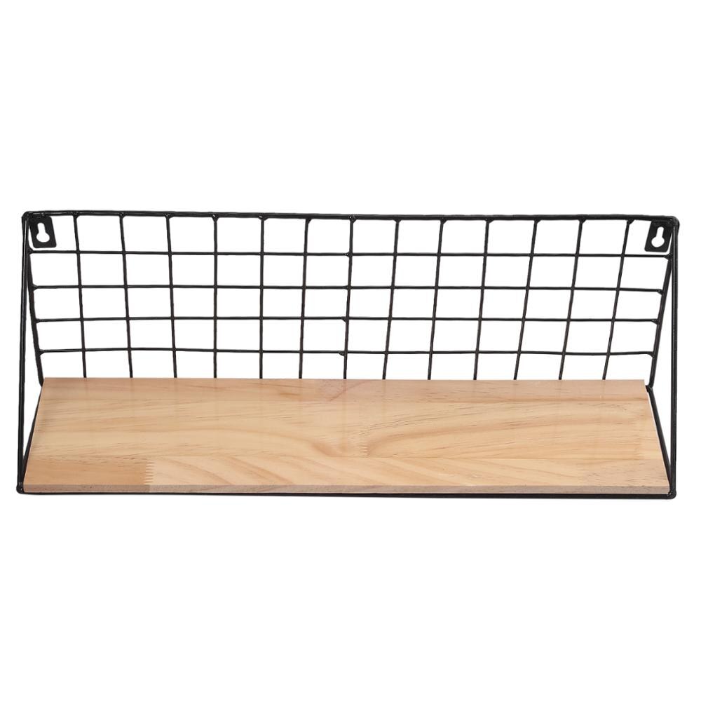 Neoteck 3 Pcs Ijzeren Muur Opbergrek Retro Hout In... – Grandado