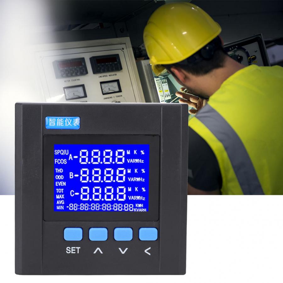 Digital effektmätare yg889e-3sy multifunktions 3-... – Grandado