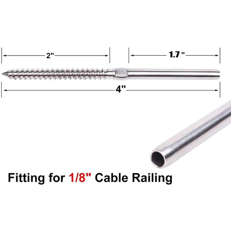 for 1/8Inch Cable Railing Kit, 316 Stainless Steel... – Vicedeal