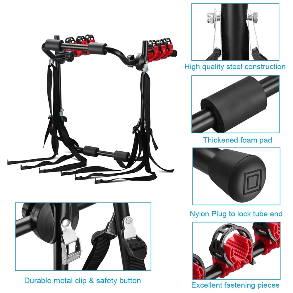 Bike Trunk Mount Racks Cycling Bicycle Stand Quick... – Grandado