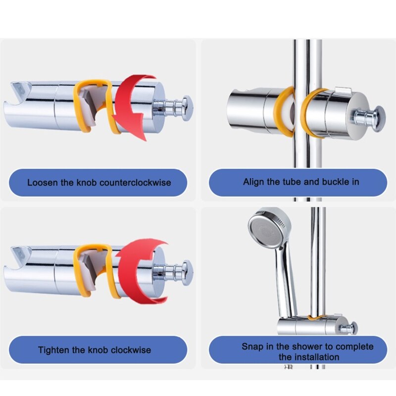 Shower Holder Clamp Adjustable Shower Head Rail Br... – Vicedeal
