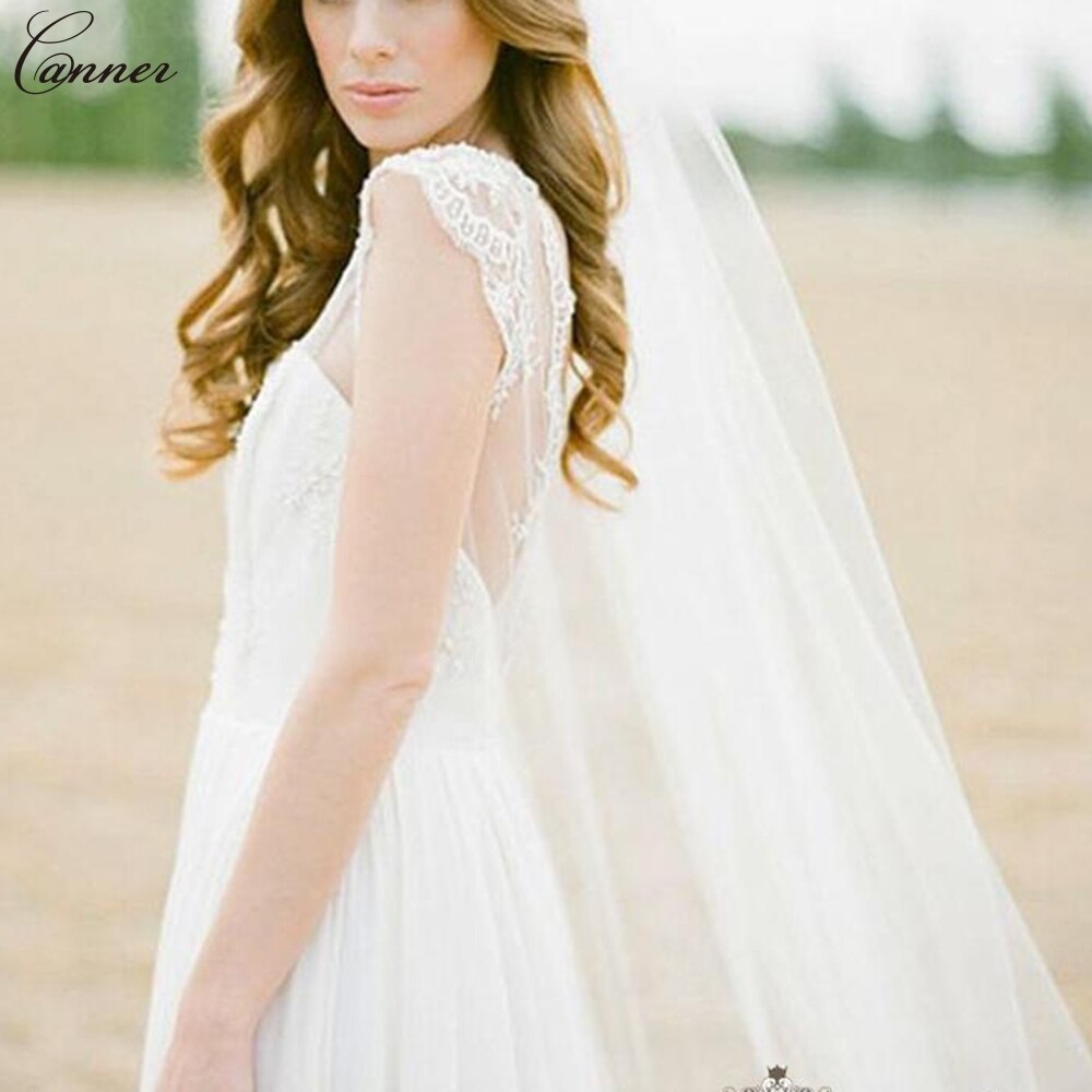 2M Ivory White Wedding Veils Long One-layer Bridal... – Vicedeal