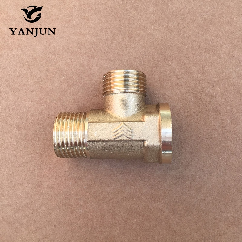 Tee 3 Way Brass Pipe fitting Connector 1/2" BSP Fe... – Vicedeal