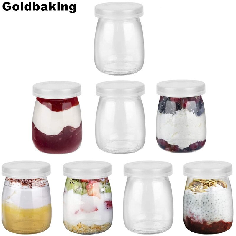 8 Pieces Mini Yogurt Jars Glass Pudding Cups with ... – Grandado