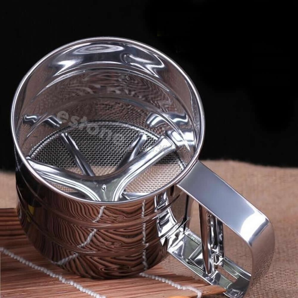 Mechanical Flour Sugar Icing Mesh Sifter Shaker Ba... – Vicedeal