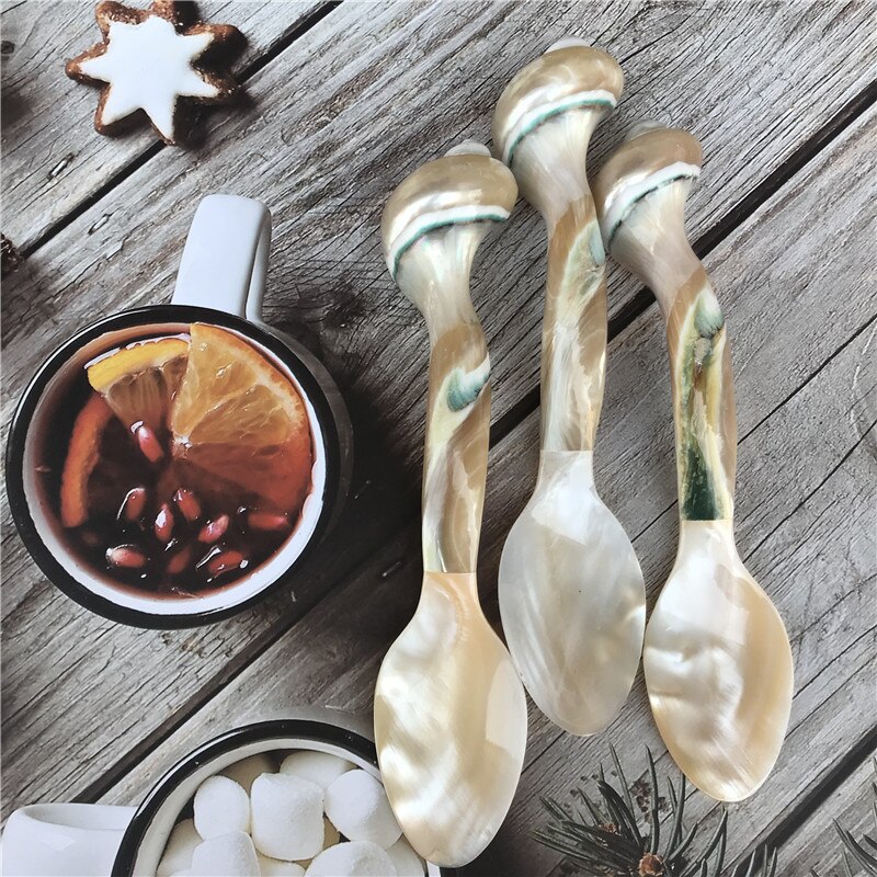 2PCS 16 CM Conch Pick up Shells Coffee Spoon Stirr... – Grandado