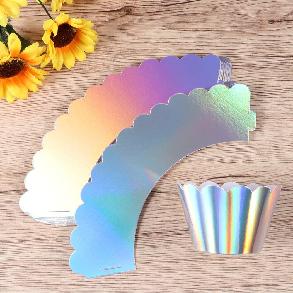24pcs Iridescent Rainbow Cupcake Wrappers Cupcake ... – Grandado