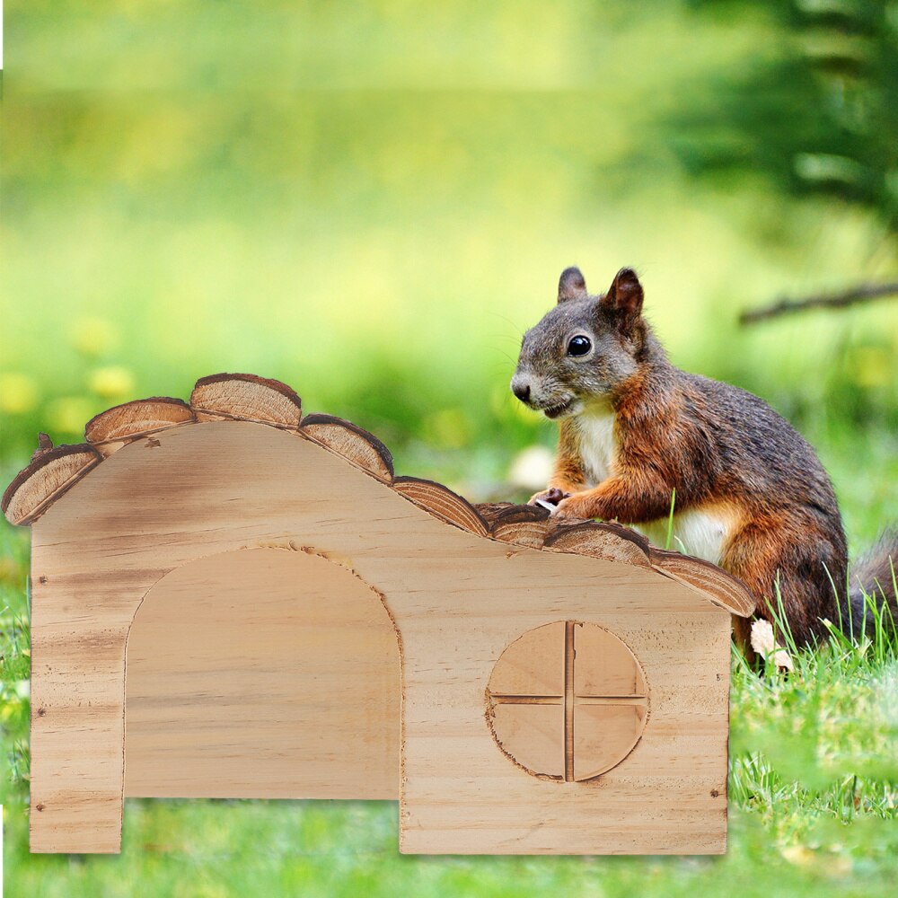 Small Animal Wood House for Hamster Gerbil Sugar G... – Grandado