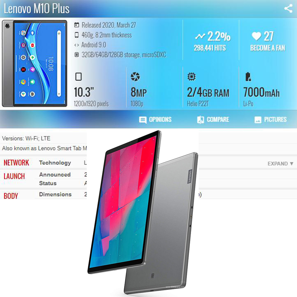 Voor Lenovo Tab M10 Plus 10.3 '' Tb-X606F T... – Vicedeal