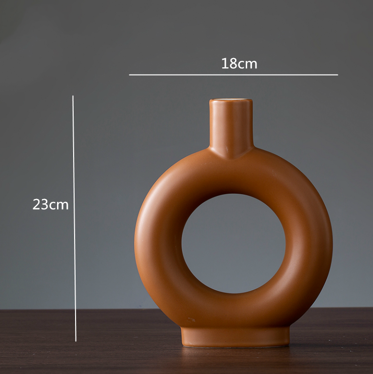 Nordic ceramics geometric Irregular vase Modern ce... – Vicedeal