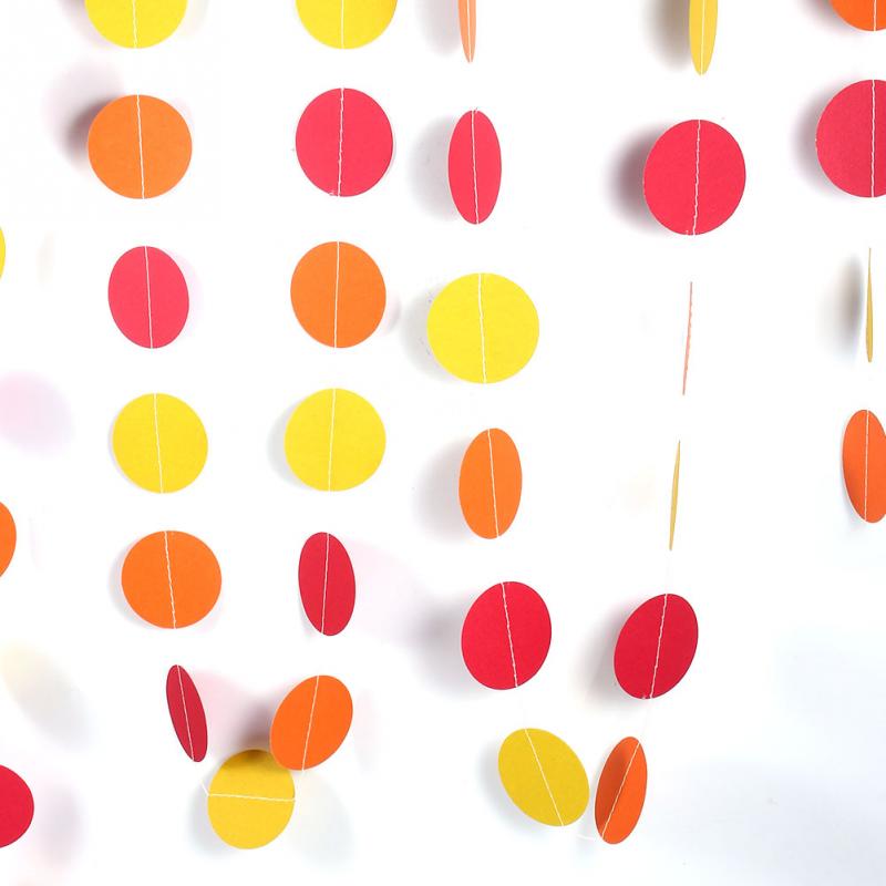 4M Colorful Round Hanging Paper Circle Garland Str... – Grandado