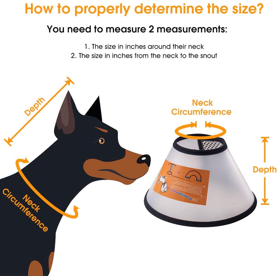 Adjustable Protective Cone Collars for Pet Dog & C... – Grandado