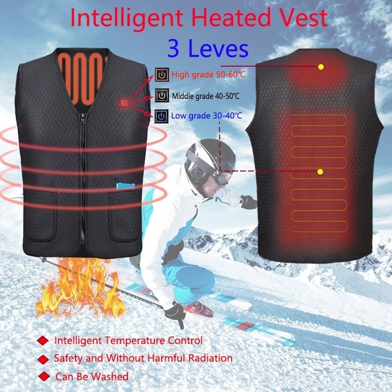 Men and Women Outdoor USB Infrared Heating Vest Ja... – Grandado