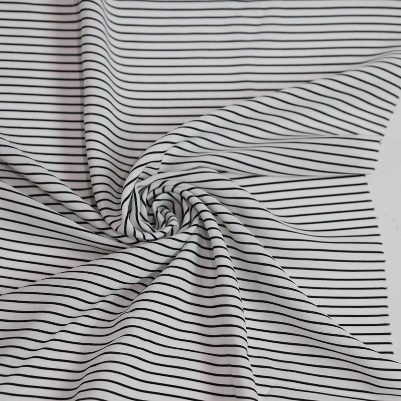 100 Cm * 148 Cm Zwart En Wit Streep Chiffon Stof Z... – Vicedeal