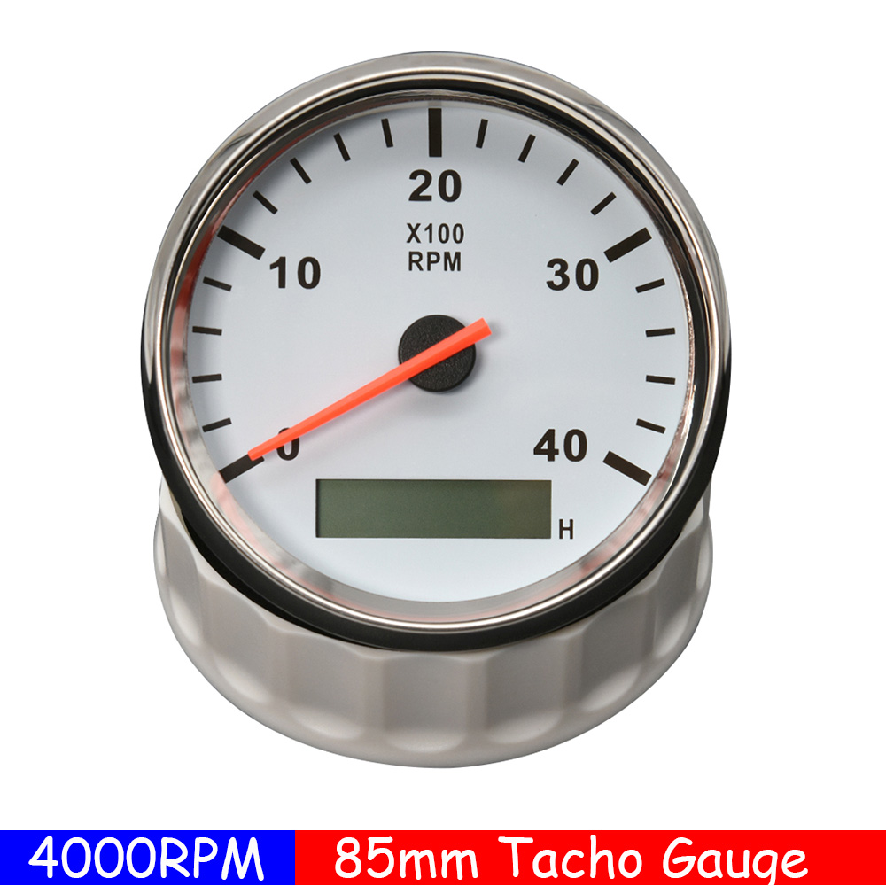 4Krpm Tacho Gauge Met Urenteller 85Mm Tach Gauge S... – Grandado
