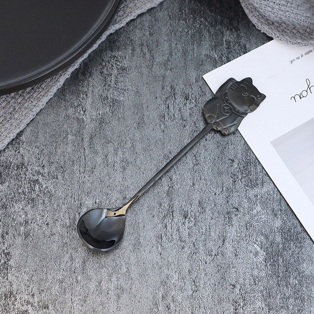 304 Stainless Steel Luck Cat Coffee Stirring Spoon... – Grandado