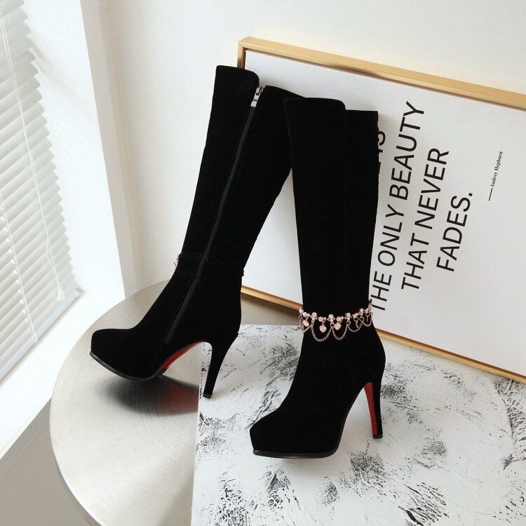 Plus Size 9 10 11 12 botas mulheres mulheres sapat... – Vicedeal
