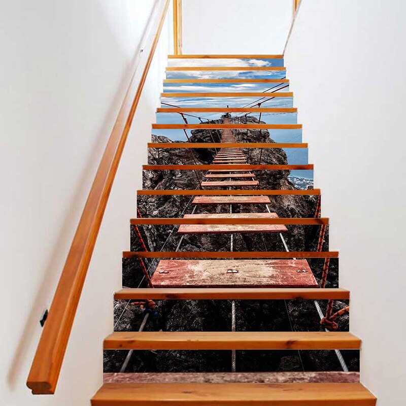 PVC wallpaper Aerial ropeway ladder simple 13 piec... – Vicedeal