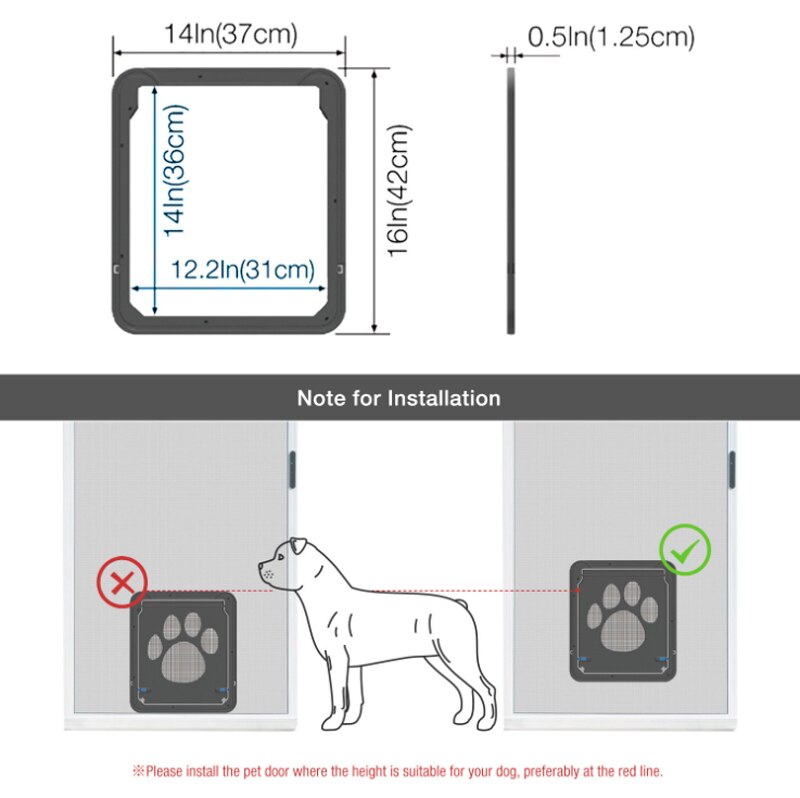 Pet Cat Dog Flap Door Lockable Magnetic Screen Doo... – Vicedeal