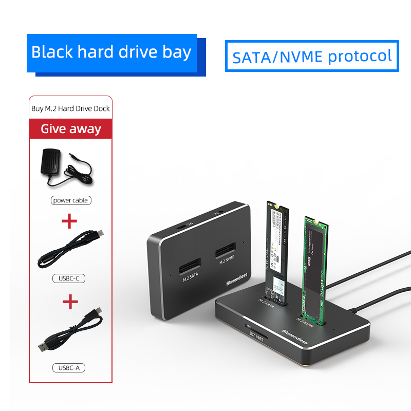 Dual Bay Harde Schijf Externe Box Nvme M.2 Efficië... – Vicedeal