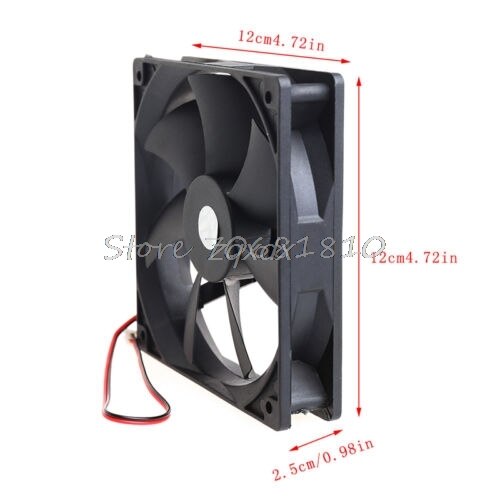 12V 2 Pin Computer Kühler Kleine Lüfter 120mm x 12... – Vicedeal