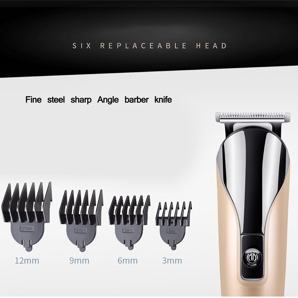 6 In 1 Retro Oil Head Carving Electric Clipper Mul... – Grandado