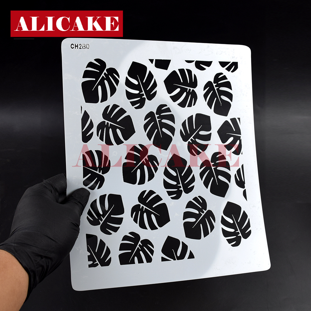 Leaves Cake Stencil Template Jungle Leaf Wedding L... – Vicedeal
