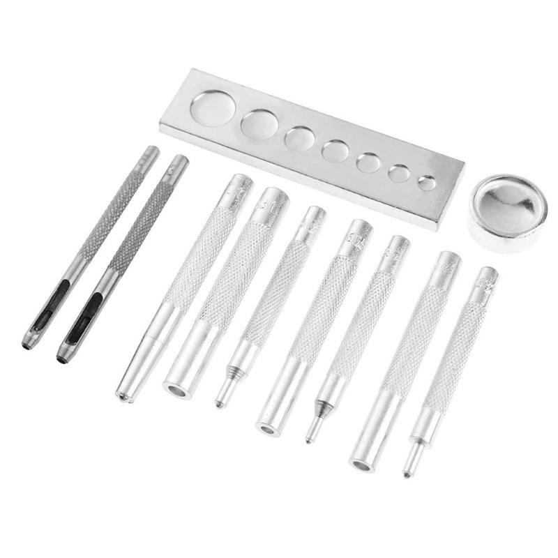 11 pcs Snap Rivet Fastener Buttons Install Tool Ki... – Vicedeal
