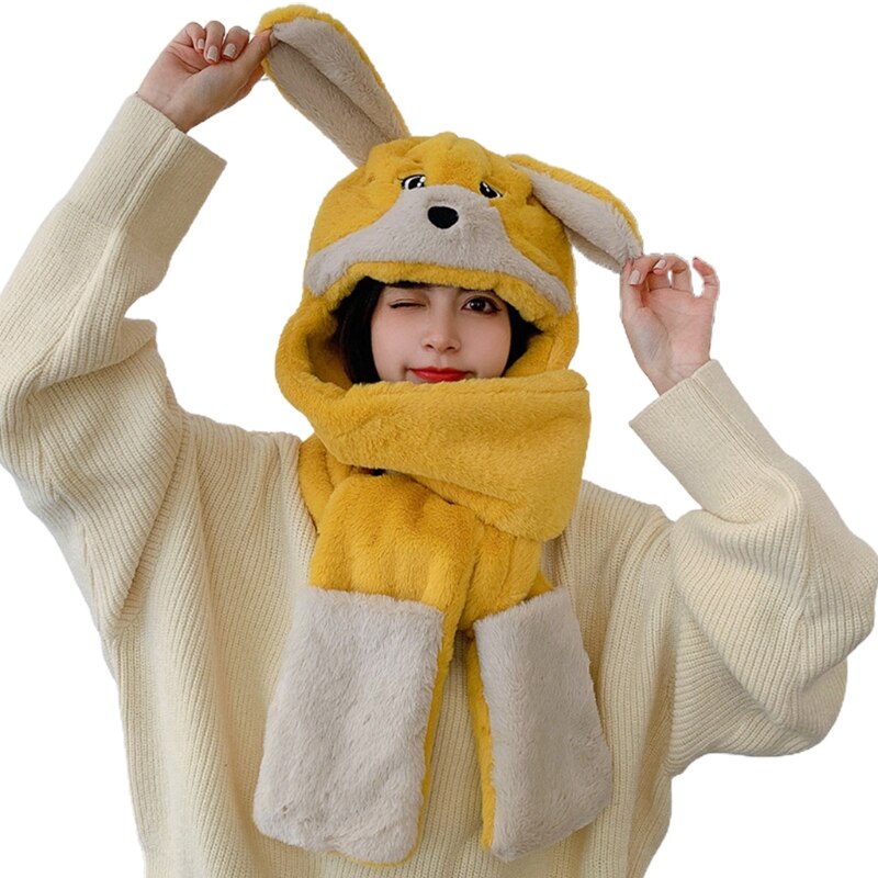 Mode Hoed 3 In 1 Harige Hoed Sjaal Handschoenen Ho... – Grandado