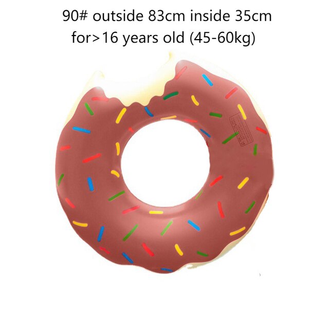 Inflatable Donut Swimming Ring Safe Pool Float Sum... – Vicedeal