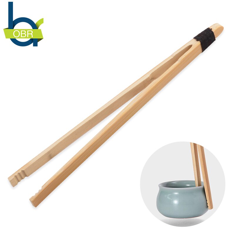 OBR 21.5cm Bamboo Tea Clip Tongs Long Handle Clips... – Grandado