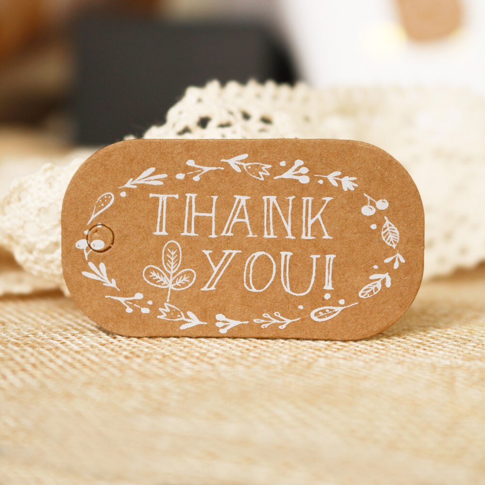 50 stücke danke Kraft Papier Tags Party Hochzeit B... – Vicedeal