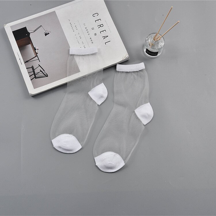 Summer Women Ladies Socks Sheer Mesh Glass Silk So... – Grandado
