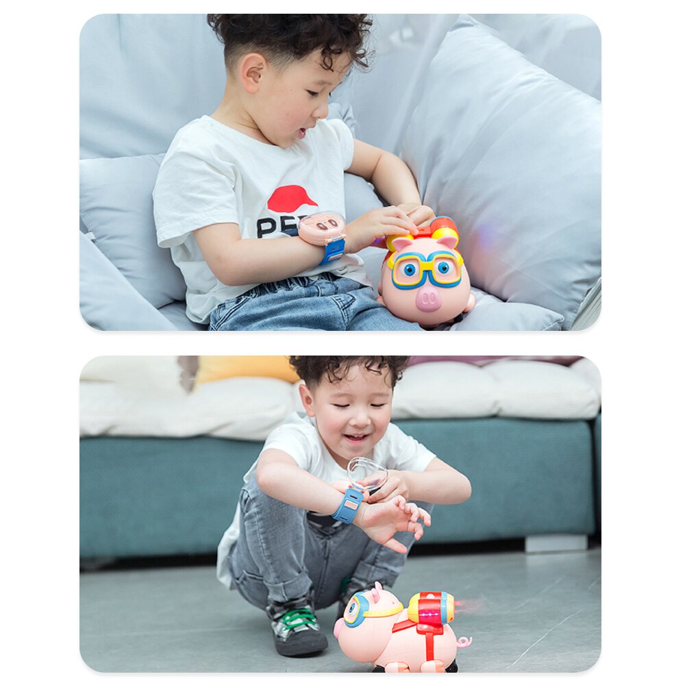 R09 RC Pig Car Toy RC Pig Robot with 2.4G Watch Re... – Grandado
