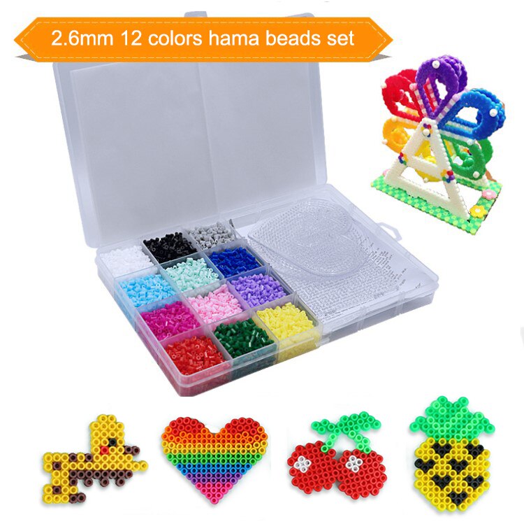 2.6mm Beads 6500pcs 12color Hama Beads for Kids Ir... – Grandado