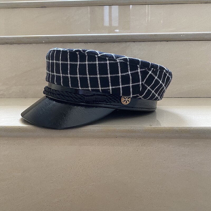 202008-25-JX autumn Britain lattice pu brim Rope d... – Grandado