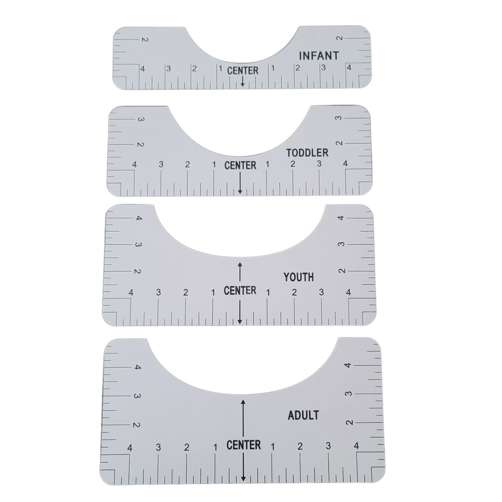 4PCS T-Shirt Alignment Ruler, Craft Ruler with Gui... – Grandado