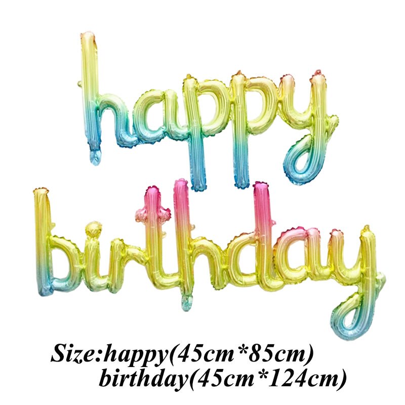 happy birthday Conjoined Letters Balloons Rose gol... – Vicedeal